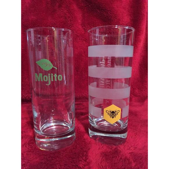 Jack Daniels | Dining | Two Highball Drinking Liquor Bar Barware Glass ...